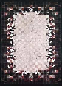 BE Koberec Porte 2054 BLACK - černá béžová obdélníková Rozměr: 50x80 cm