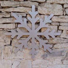 Vánoční ozdoba vločka IV, pr. 80 cm, stříbrná, překližka, venkovní
