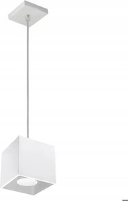 Nice-lamps Závěsná lampa White Cube nad kuchyňským ostrovem bílá Geo 1 10 x 8 cm