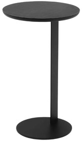 OnaDnes -20% Černý mramorový odkládací stolek MICADONI NAMIB 30 cm s kovovou podnoží