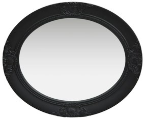 Nástěnné zrcadlo barokní styl 50 x 60 cm černé - Default Title