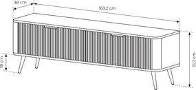 ALFASHOP LANTE černá televizní stolek 163
