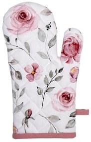 Bavlněná chňapka-rukavice s růžemi Rustic Rose – 18x30 cm