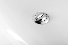 Sapho, CLIFTON Rohový WC kombi mísa s nádržkou včetně splachovací soupravy, bílá