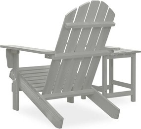Zahradní židle Adirondack se stolkem masivní jedlové dřevo šedá 315920