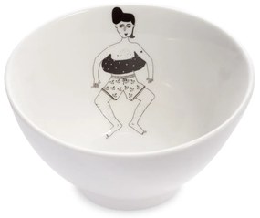 helen b Porcelánová miska Swimming band Johny 500 ml, bílá barva, porcelán