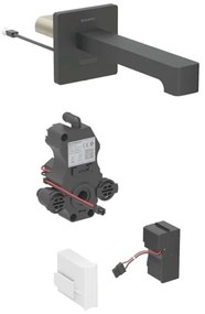 Geberit Brenta - Elektronický umyvadlový ventil pod omítku, pro studenou vodu, síťové napájení, easy to clean, matná černá 116.291.14.1