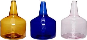 Vázy Hübsch skleněné 11 cm barevné 3 ks