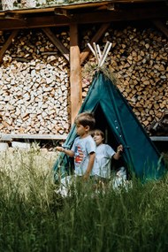 Vigvam design Venkovní Teepee Wild Child, Pine (zelené) - ČTVERCOVÉ BEZ DOPLŇKŮ