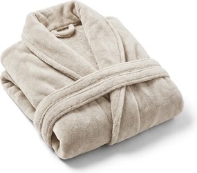Pánský mikroplyšový župan VELVET TOUCH 118 cm, světle béžový