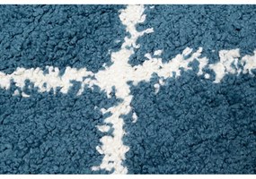 Kusový koberec shaggy Praka modrý 80x150cm