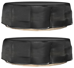 Plachty na zahradní nábytek 2 ks 10 oček Ø 236 x 67 cm kulaté 3155385