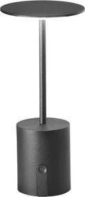 FAN LED-LIBERTY-NER Nabíjecí venkovní svítidlo LIBERTY LED TOUCH DIMM černá 3000K IP44 baterie 4000 mAh bezdrátové + USB nabíjení - FANEUROPE