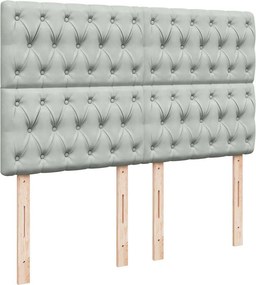 Box spring postel s matrací světle šedá 140x190 cm samet 3292340