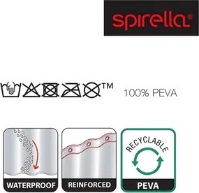 Spirella TRANSPARENT sprchový závěs 180 x 200 cm čirý / PEVA