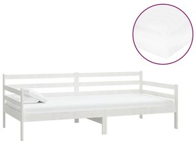 vidaXL Marketos Válenda s matrací 90 x 200 cm bílá masivní borové dřevo