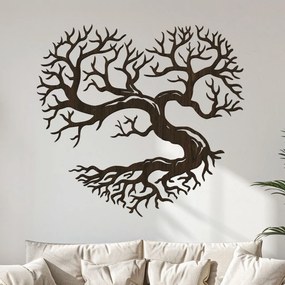 dřevo života Dřevěný strom SRDCE PŘÍRODY Zvolte rozměr (cm): 80x74, Zvolte barvu dekoru: Wenge