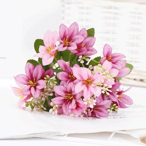 Umělá květina 18 ks - lilie Barva: fuchsiová