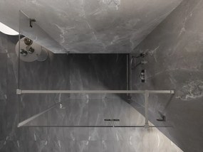 Mexen Lunar T, sklopný pravý sprchový kout 140 x 100 cm, 8mm čiré sklo, ocelový profil, 834T-140-100-97-00-P