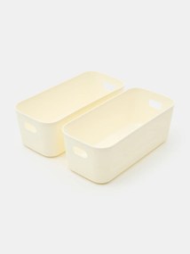 Sinsay - Sada úložných nádob 2 pack - krémová