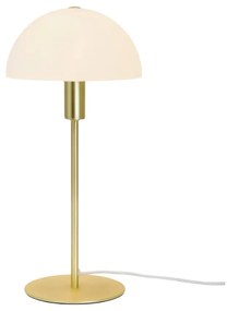 OnaDnes -20% Nordlux Opálově bílá skleněná stolní lampa Ellen s mosaznou podstavou