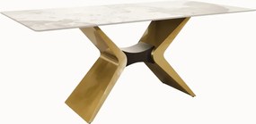 Jídelní stůl Modig M40 180 cm zlatý/mramor