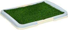 PawHut toaleta pro štěňata toaleta pro psy umělá tráva 63x48,5 cm, modrá, ideální řešení pro interiér i exteriér | Aosom.de