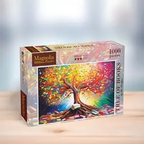 MAGNOLIA Puzzle Knižní strom / 1000 dílků / 68 x 48 cm