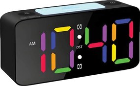JVD Digitální svítící barevný budík JVD SB2020.1 s nastavitelnými barvami číslic