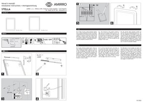 Amirro Zrcadlo na zeď dveře chodbu do pokoje ložnice koupelny předsíně STELLA 80 x 60 cm s LED osvětlením dokola a se zaoblenými rohy 908-007