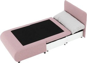 Rozkládací křeslo, růžová / světle šedá, Keny NEW