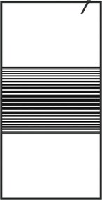 Sprchová zástěna walk-in černá 100 x 195 cm čiré ESG sklo 152147