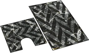 Bellatex 3D tisk  sada Černá 60x100 cm, 60x50 cm (SADA)
