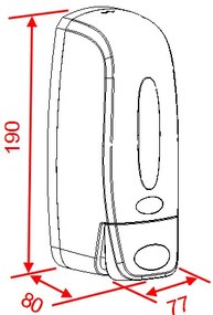 Novaservis - Zásobník na tekuté mýdlo 400 ml, bílý, 69085,1