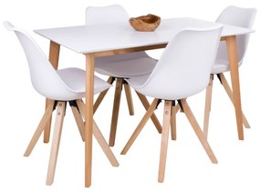 Designový jídelní stůl Carmen, přírodní / bílý