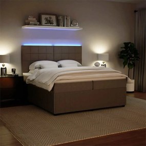 Box spring postel s matrací světle šedá 200x200 cm samet 3294730