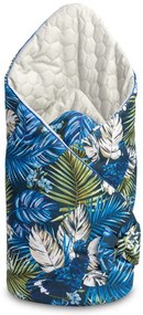 Sensillo Zavinovačka Velvet Modrá papoušci 75 x 75 cm