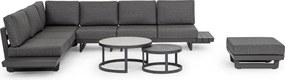 BIZZOTTO Zahradní rohová pohovka INFINITY antracit 253 cm 0663431