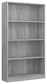 Petromila 4patrová knihovna šedá sonoma 80 x 24 x 142 cm kompozitní dřevo