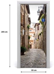 Fototapeta samolepící na dveře italské uličky 85x205 cm