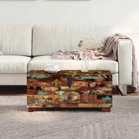 Konferenční stolek truhla masivní recyklované dřevo 80x40x35 cm 243320