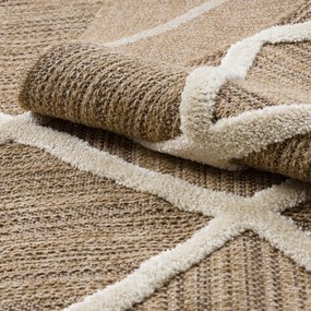 Dywany Łuszczów, Kusový koberec Spark 0708A beige/cream, 80x150, béžová, chodba / předsíň