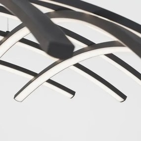 LED lustr Gropius 81 černé