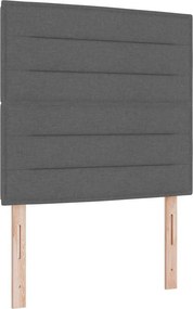 Postel s boxspringem s polštářem Tmavě šedá 80 x 200 cm textil 3343947