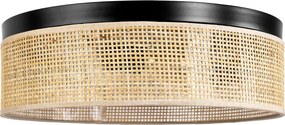 Toolight Toolight, APP1902-3C, stropní svítidlo plafon s ratanovým stínítkem, Ø 40 cm, 3× E27, hnědá, OSW-63001