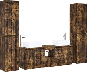 Sada koupelnového nábytku 5 ks Kouřový dub 33 x 34,5 x 160 cm 3406038