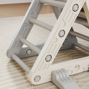 AIYAPLAY dětský lezecí trojúhelník pro děti od 18-48 měsíců se skluzavkou a lezecí rampou 130x80x69 cm šedá a bílá