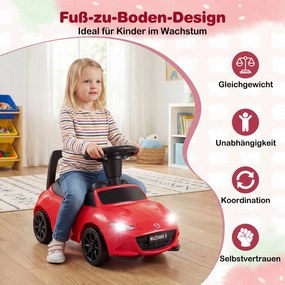 Costway Spolujízdné autíčko se světlem a ochranou proti převrácení a úložným