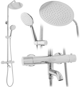 Sprchový komplet s termostatickou baterií REA LUNGO, chrom