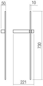 Světla a lustry REDO GROUP Redo TANGENT zlaté nástěnné světlo CCT LED 6W